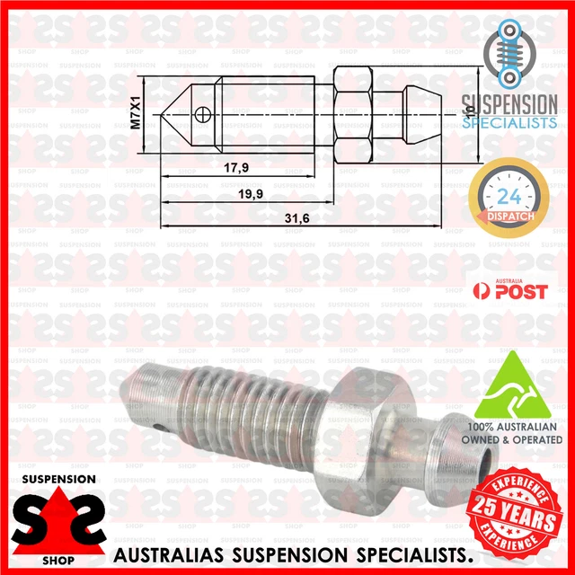 BLEEDER SCREW/VALVE, BRAKE Caliper Suit TOYOTA Hilux 2.0 (YN57, YN60 ...