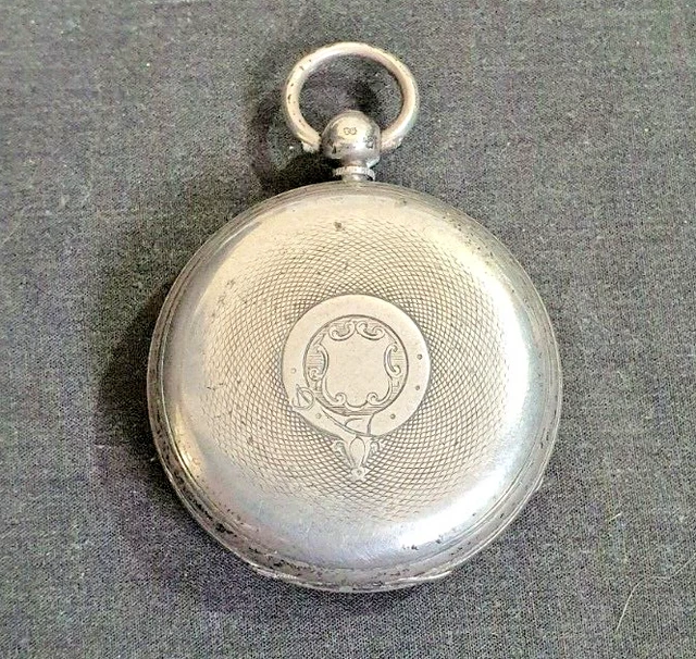 ANTIQUE RAILWAY STERLING Silver Fusee Pocket Watch Case Stamp #15 ...