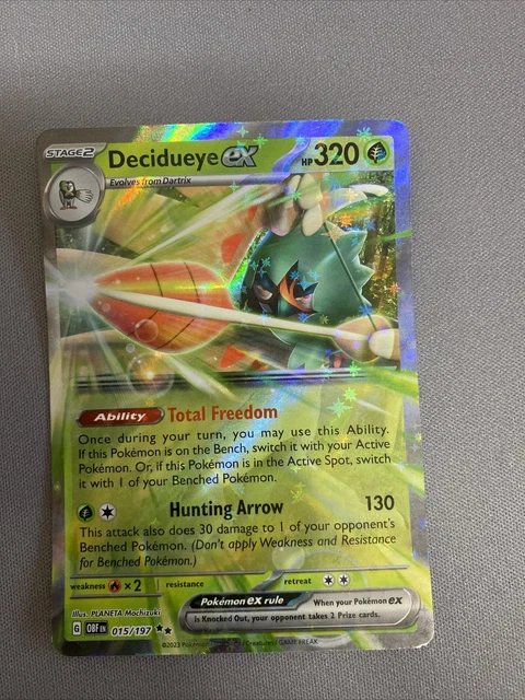 DECIDUEYE EX 015/197 Ultra Rare Obsidian Flames Pokemon Card $1.00 ...