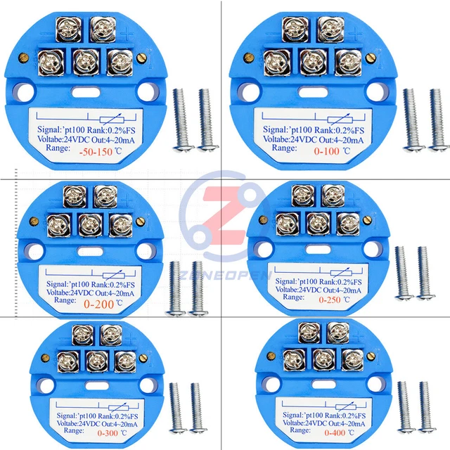 RTD PT100 TEMPERATURE Sensors Transmitter DC 24V-50-150°C 0-200° 0-300°C 0-400°C £3.32 - PicClick UK