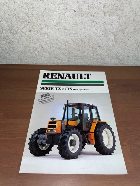 BROCHURE PROSPEKT PROSPECTUS TRACTEUR RENAULT TX16 tractor-traktor-john deere-ih EUR 4,99 ...