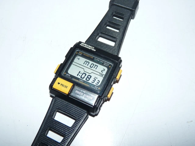 ANCIENNE MONTRE SEIKO pulsemeter s234-5010 / lcd / testé ok / pile ...