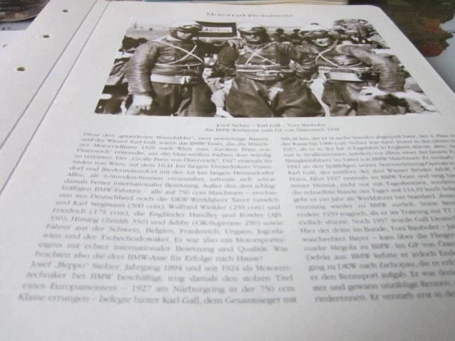 MOTORRAD ARCHIV PROMINENZ 4114 Joesf Stelzer Karl Gall Toni Bauhofer ...