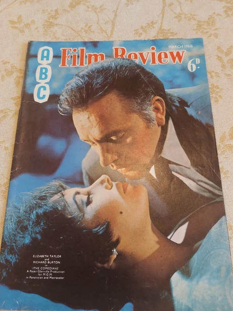 VINTAGE ABC FILM Review Magazine MARCH 1968 Taylor & Burton Michael ...