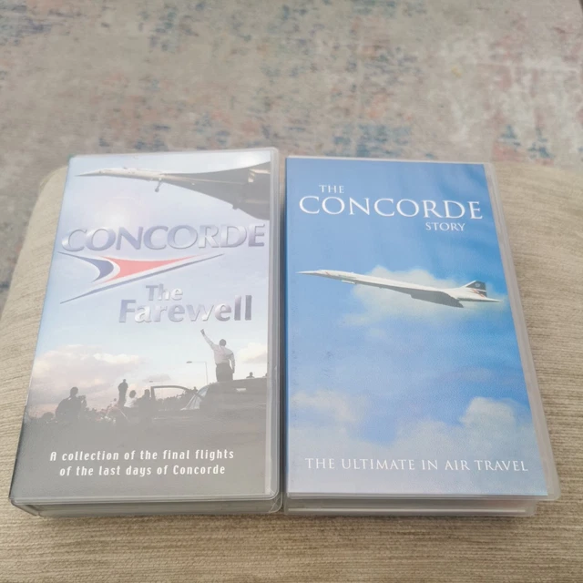 CONCORDE STORY AND Concorde The Farewell On VHS Cassette Tape, Good ...