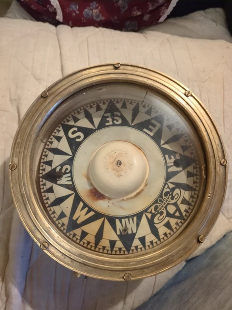 VINTAGE ANTIQUE BRASS Ship Compass. $93.65 - PicClick