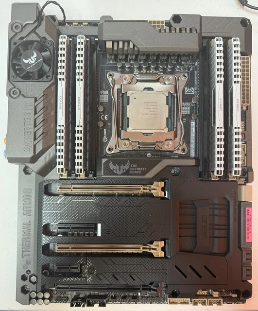ASUS TUF X99 Sabertooth Motherboard Intel Core i7-6850K 3.60Ghz 32GB ...