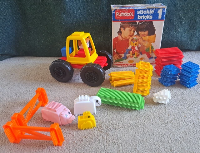 VINTAGE PLAYSKOOL STICKLE Bricks Complete In Original Box £10.08 ...