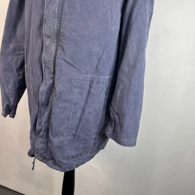 VINTAGE DEUTSCHE POST German Parka in Blue Fleece Lined Jacket size EU ...