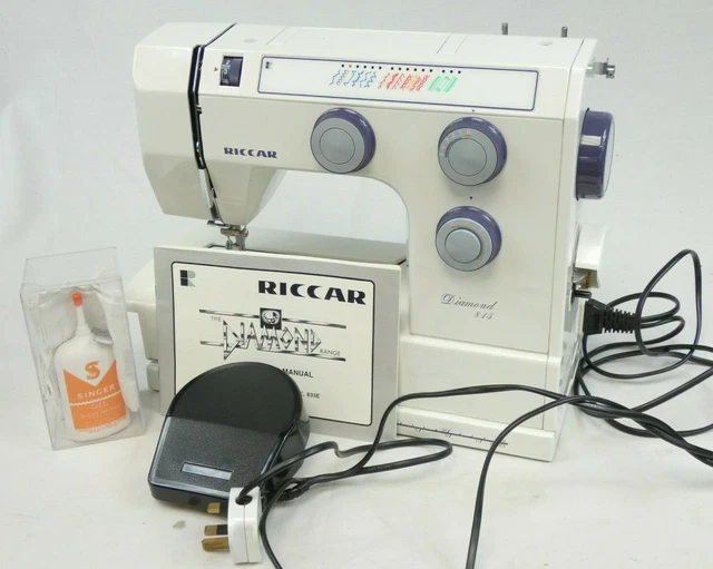 RICCAR DIAMOND 815 electric sewing machine simple starter with pedal ...