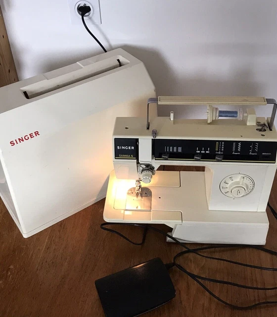 VINTAGE MACHINE À COUDRE SINGER SAMBA-5 brazil made 6214C MCPK + PEDALE ...