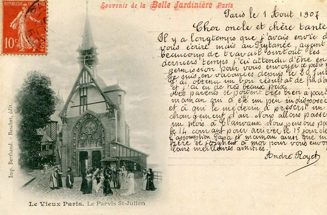 LE VIEUX PARIS La Parvis Saint Julien Pub Souvenir de la Belle ...