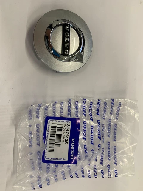 ORIGINAL VOLVO 2 x Nabenkappe Silber für Original-Alufelgen *31471435 ...
