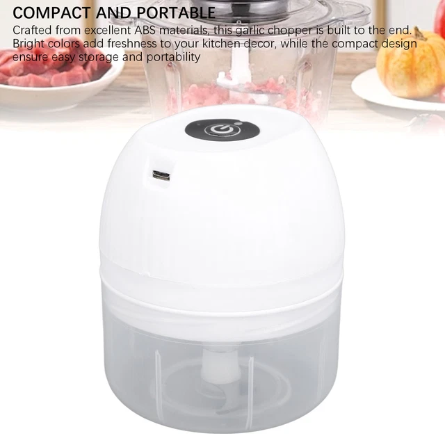 ELECTRIC MINI GARLIC Chopper 250ml Cordless Multi Functional Kitchen ...