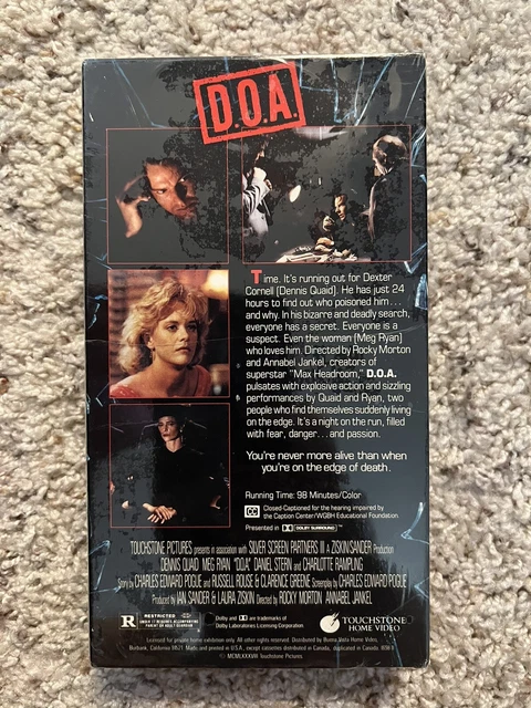 D.O.A. BANDE VHS Dennis Quaid, Meg Ryan, Charlotte Rampling neuve ...