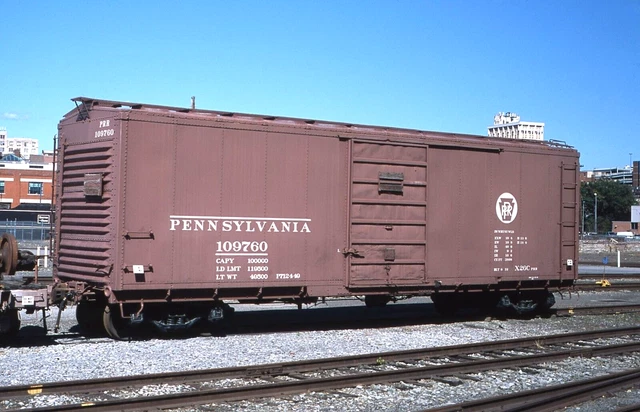 ORIGINAL SLIDE: PRR 109760, Pennsylvania 40' Boxcar - Class X26C ...