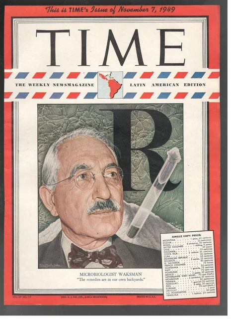 SELMAN WAKSMAN MICROBIOLOGIST E.Hamlin Baker Time 1949 Housse 1 Page D ...
