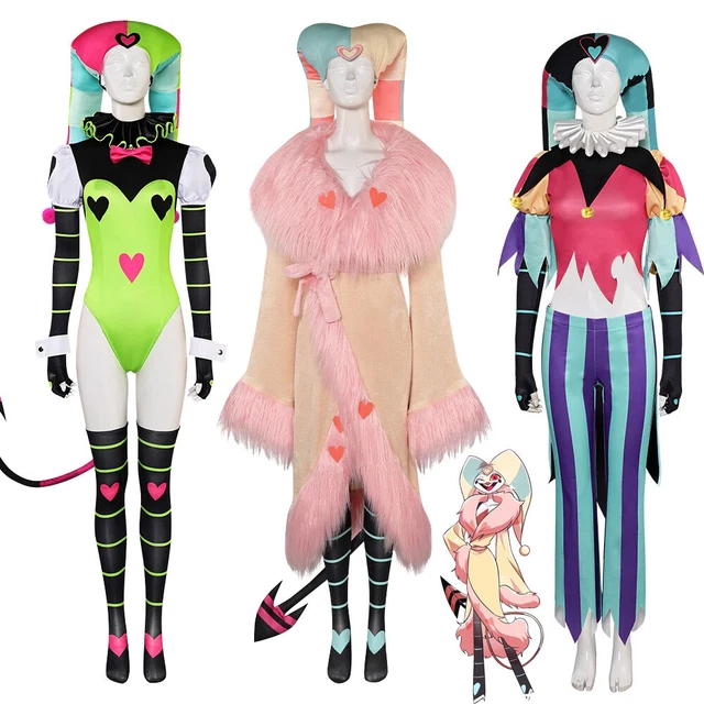 COSPLAY HELLUVA BOSS Fizzarolli Costume Halloween Hazbin Hotel Joker ...