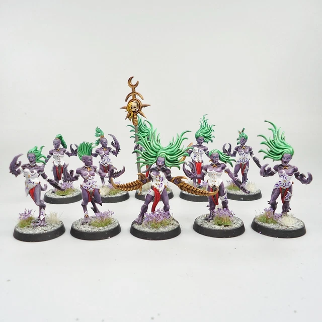 DAEMONETTES X10 PAINTED - Hedonites of Slaanesh Warhammer Army Age of ...