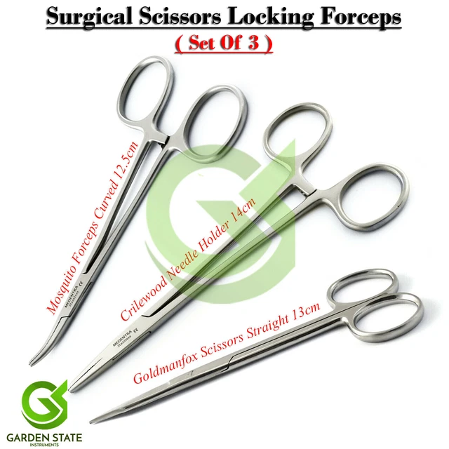SURGICAL OPERATING SCISSORS Medical Hemostatic Tissue Clamp Suture ...