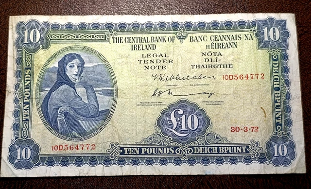 1972-03-30 IRELAND LADY Lavery Banknote - V. Scarce - #G03 £14.30 ...