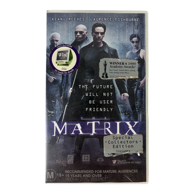 THE MATRIX 1999 PAL VHS Video Cassette Movie Keanu Reaves Vintage Free ...