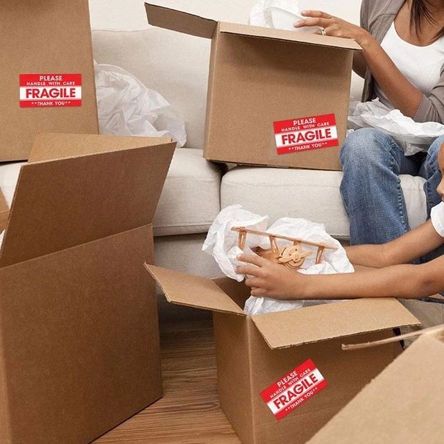 FRAGILE HANDLE WITH Care Sticker Warning Label Package Mailing Logo ...