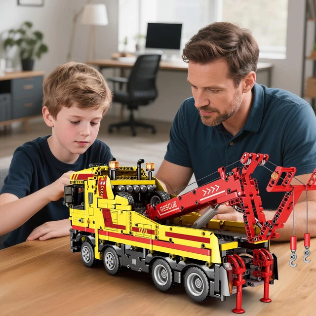 RC TOW TRUCK Building Block / APP/Remote Control Engineering Rescue ...