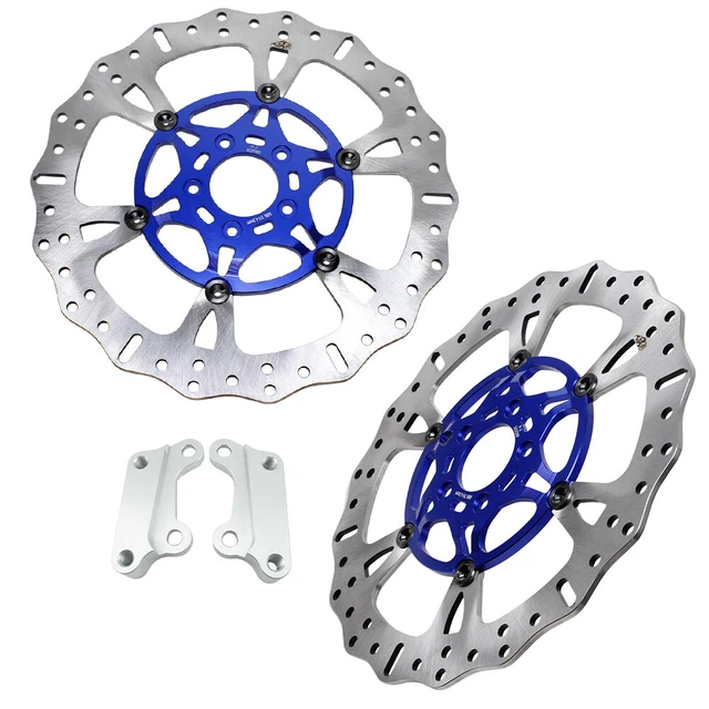 FLOATING BIG BLUE Front Brake Rotor w/Caliper Bracket for Harley ...
