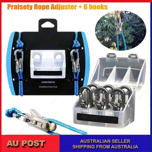 LOCK BUCKLE ROPE with Roller Tensioner Non-Slip Cable Puller Cargo AU ...