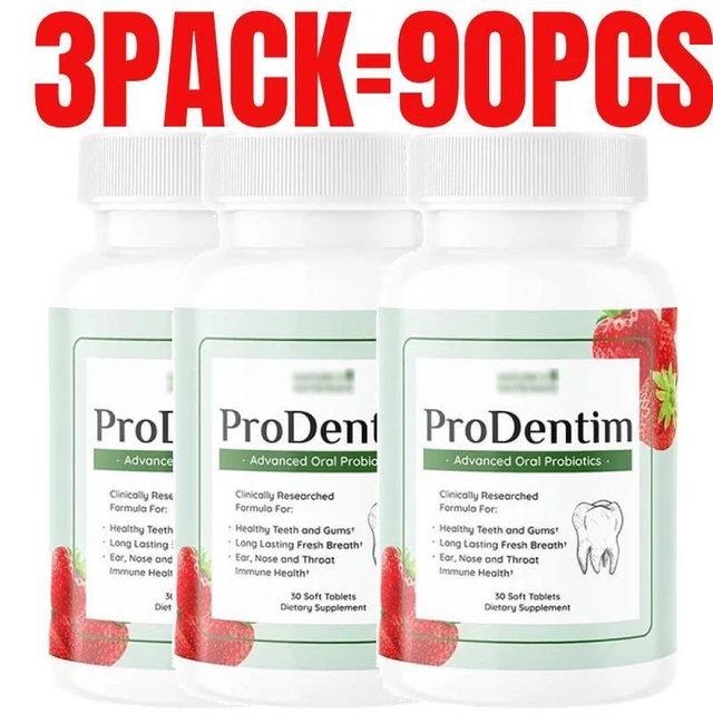 (3PACK) PRODENTIM SOFT Tablets Chewable Probiotic For Gums Teeth (90P ...