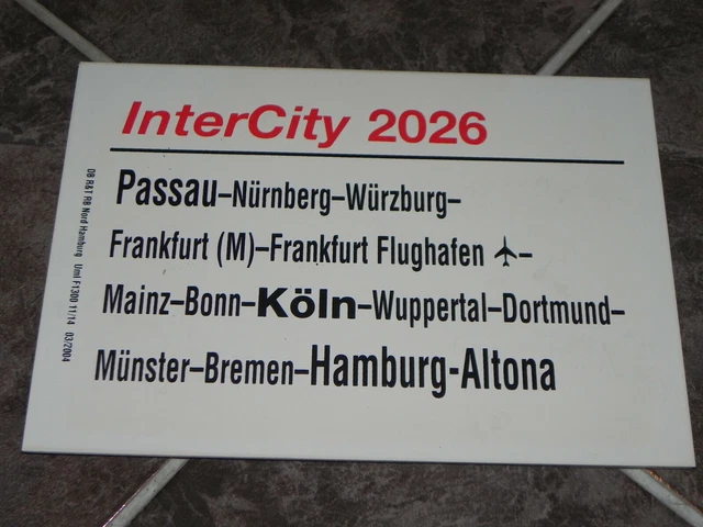 ZLS DBAG INTERCITY 2026 Passau-Hamburg Altona EUR 6,99 - PicClick DE