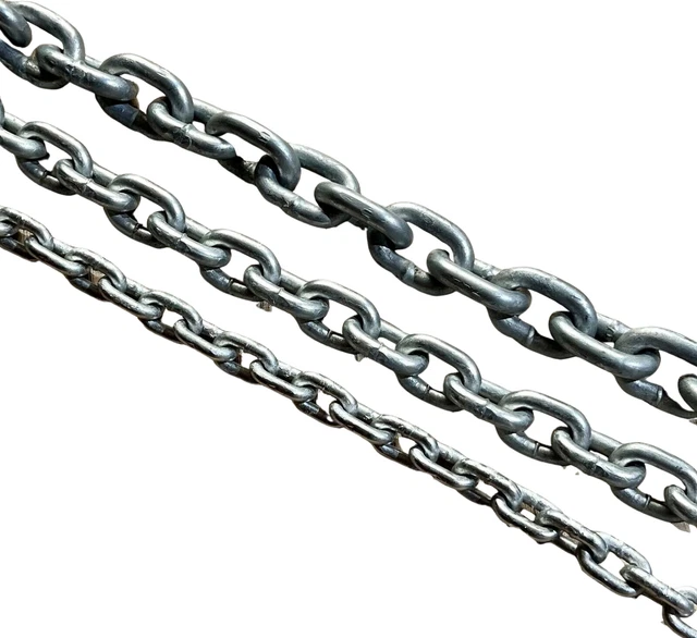 HOT DIP GALVANISED Anchor Chain Short Link DIN766 Per Metre 6mm - 10mm ...