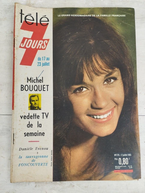 TÉLÉ 7 JOURS N°278 Dnièle Evenou 17 juillet 1965 EUR 7,00 - PicClick FR
