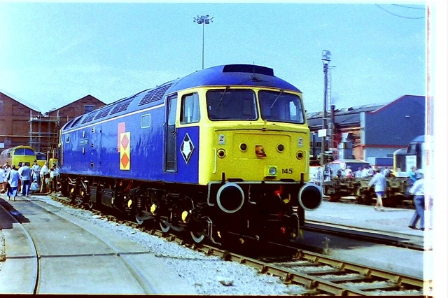 35MM RAILWAY COLOUR Negative Class 47 145 in Crewe Works £1.75 ...