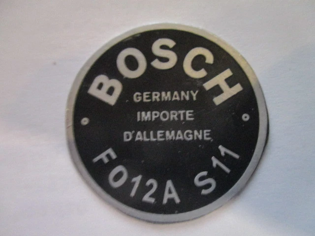 SCHILD BOSCH TYPENSCHILD Hupe Oldtimer FO12 A S 11FO 12 Volt S37 EUR 21 ...