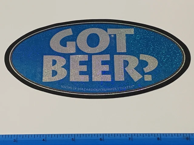 VINTAGE 1990S GOT Beer Bumper Sticker NOS Heavy Metal Skateboard Bmx ...
