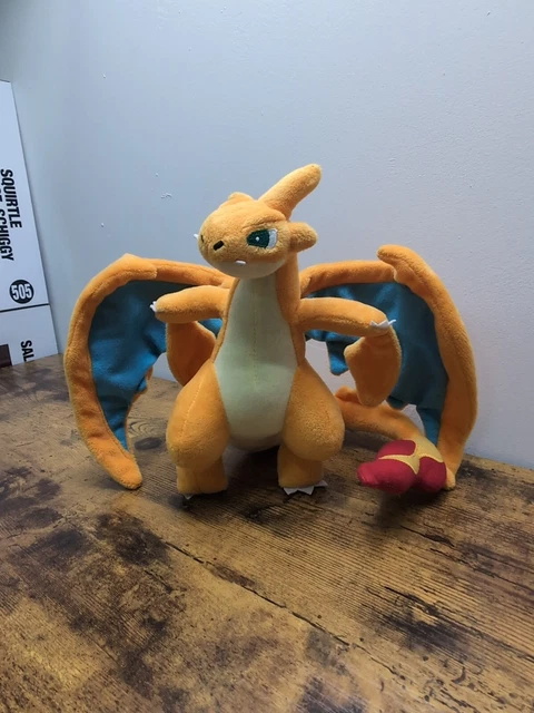 POKEMON MEGA CHARIZARD Plush Soft Toy Collectible Fire Orange No Tags £ ...