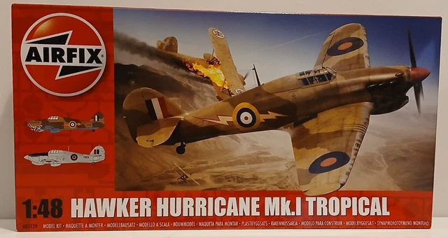 AIRFIX MODEL PLANE Kit Hawker Hurricane Mk.I Tropical 1:48 Scale £26.72 ...