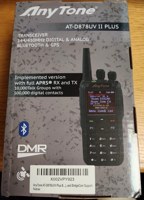 ANYTONE AT-D878UV II Plus DMR VHF UHF Radio. USA Model from Bridgecom. Complete $271.52 ...