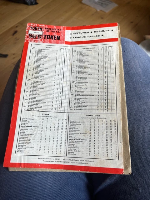 CHELSEA V MANCHESTER united 1966 programme £5.45 - PicClick UK