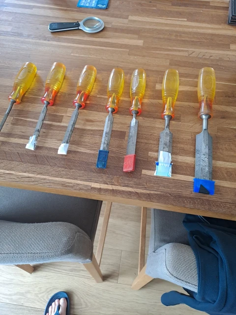 SET OF 7 Shamrock Marples Chisels £78.70 - PicClick UK