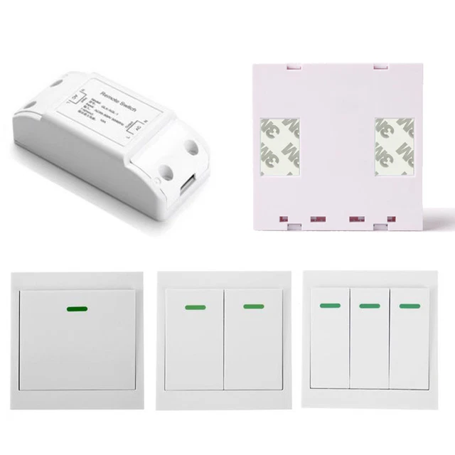 DIY 433MHZ WIRELESS Remote Control Light Switch Module+86 Wall Panel ...