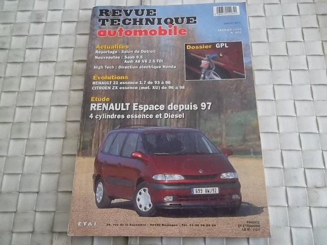 REVUE TECHNIQUE RENAULT Espace Essence Et Diesel Depuis 97 EUR 9,90 ...