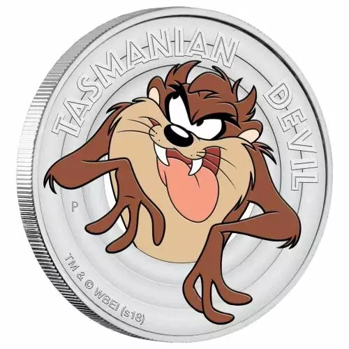 2018 TUVALU 1/2 oz Looney Tunes Tasmanian Devil Silver Proof Coin $143. ...