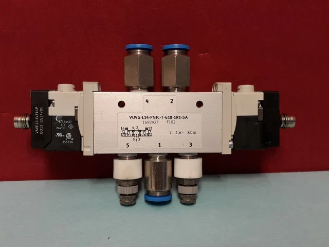 FESTO VUVG-L14-P53C-T-G18-1R1-SA 2 Valve VAVE-L1-1VR1-LP!! NEW WITHOUT ...