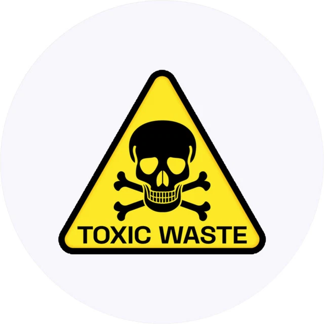 24 X 40MM Round 'Toxic Waste Sign' Stickers (SK00016844) $5.99 ...