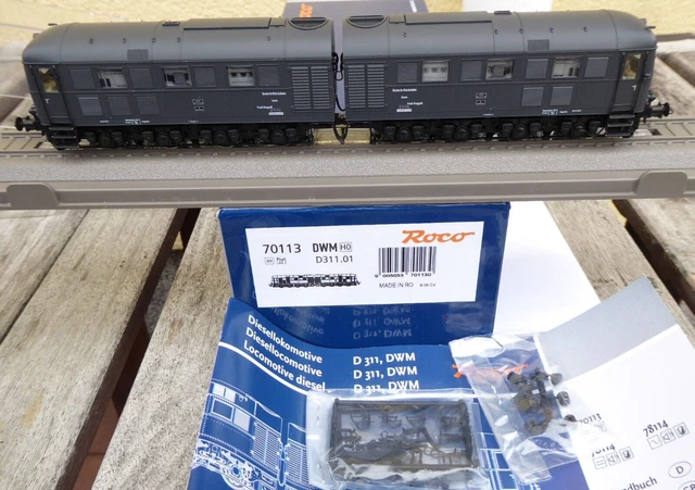 ROCO 70113 H0 Diesel-Doppellok D311.01-V 188 DWM Leopold 2WK DRG ...