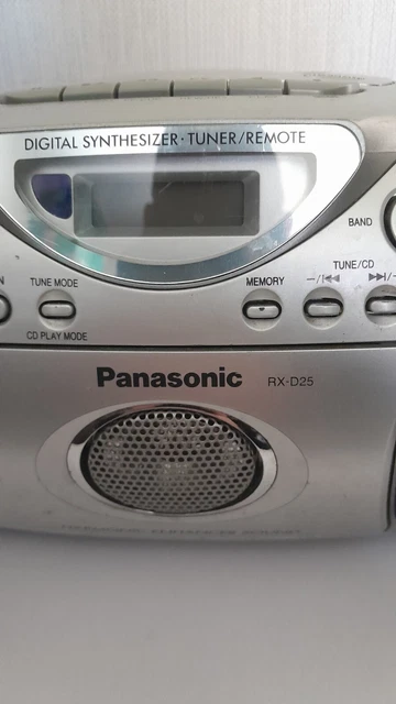 PANASONIC RX-D25 BOOMBOX CD cassetta radio stereo completamente ...