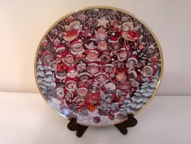 FRANKLIN MINT CHRISTMAS Cats Santa Claws by Bill Bell Plate #H3544 ...